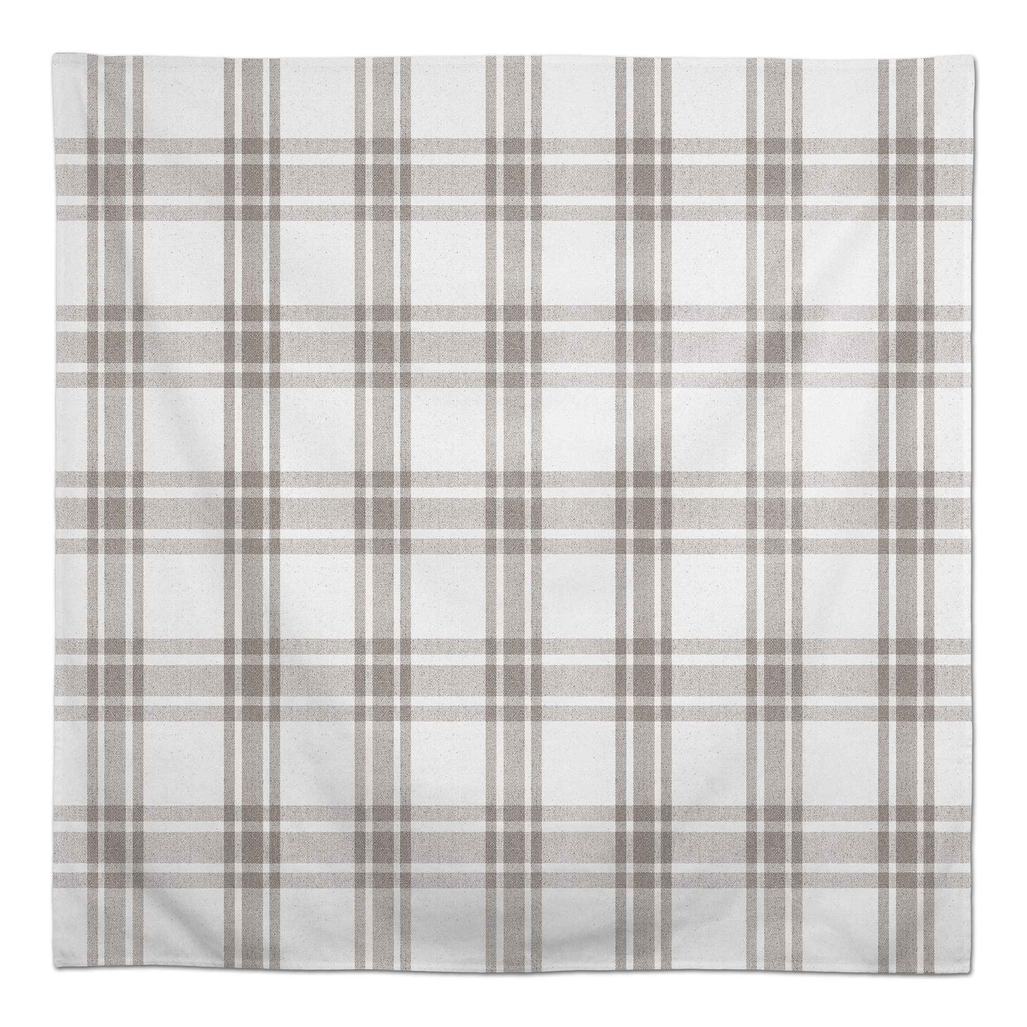 5ft. Cream Gray Plaid Tablecloth Michaels