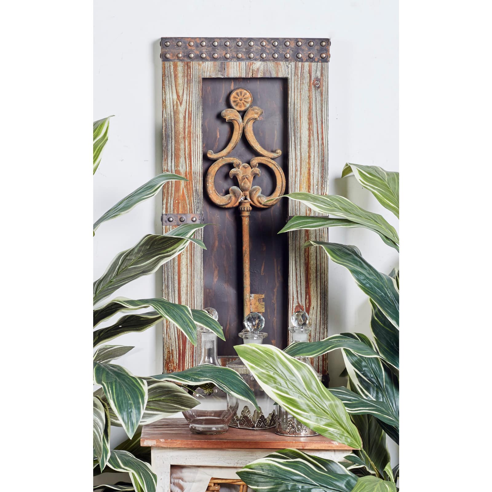 Brown Wood & Metal Rustic Key Wall Décor Set | Wall Décor | Michaels