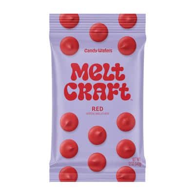 Melt Craft™ Vanilla Candy Wafers, Color: Red | Michaels