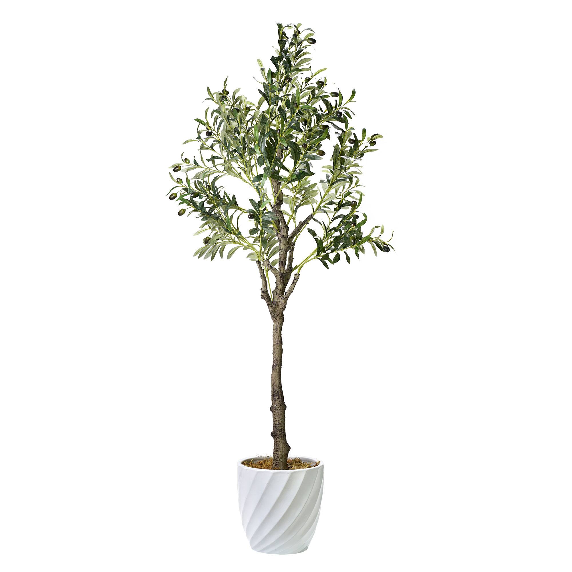 American Art Decor 5ft. Olive Tree in White Ceramic Pot | Michaels