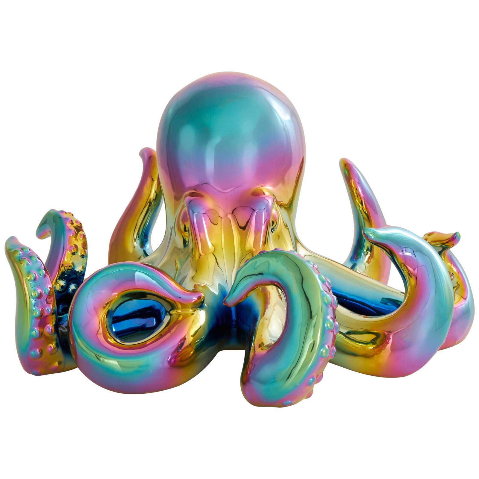 11" Multicolor Shiny Ceramic Octopus Sculpture | Michaels