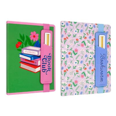 Assorted 6" x 8" Bookish Journal with Pen Pouch, 1pc. by Fab Finds ...