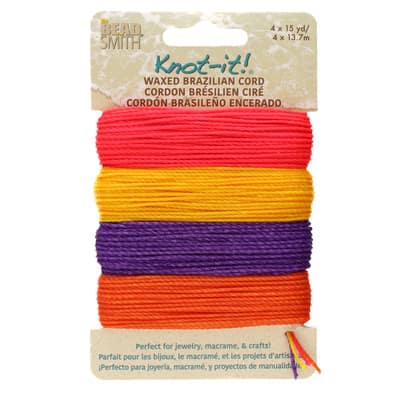 Beadsmith® Knot-it!™ Summer Sunset Waxed Brazilian Cord | Michaels