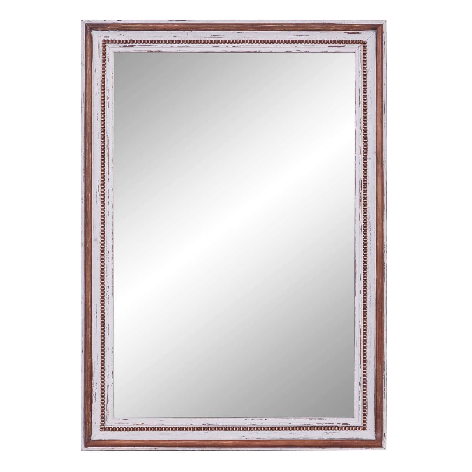 44" Brown Farmhouse Wood Wall Mirror | Michaels
