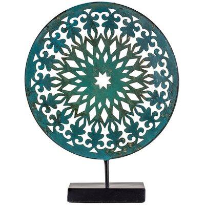 15" Turquoise Rustic Metal Medallion Sculpture | Michaels