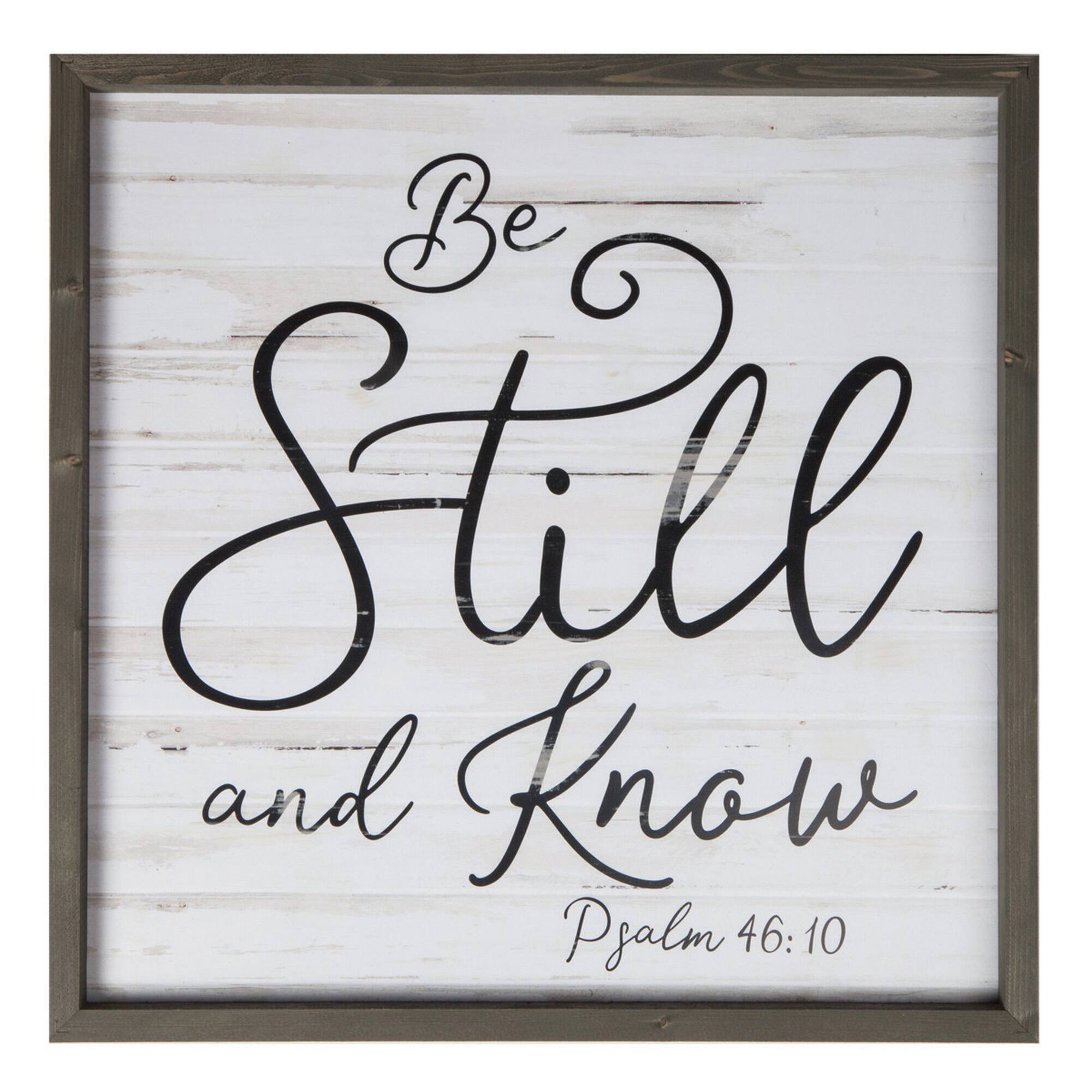 P. Graham Dunn Black & White Be Still & Know Framed Art | Michaels