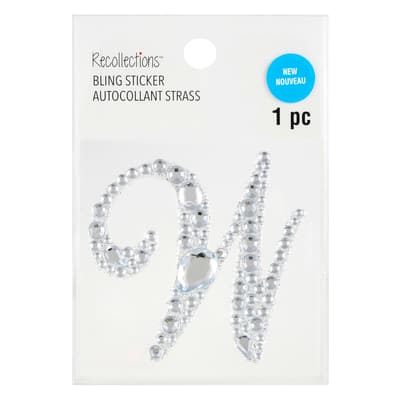 Bling Alphabet Letter Sticker by Recollections™, Color: W | Michaels