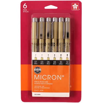 Pigma® Micron® Fine Line 6 Pen Set | Michaels