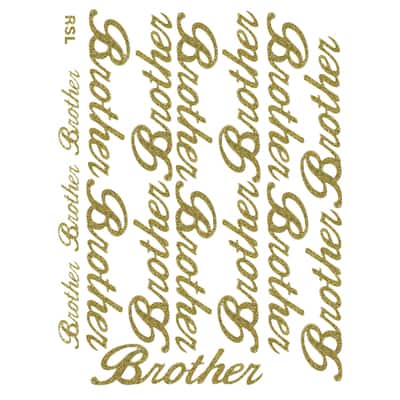 JAM Paper Brother Gold Standard Script Stickers | Michaels