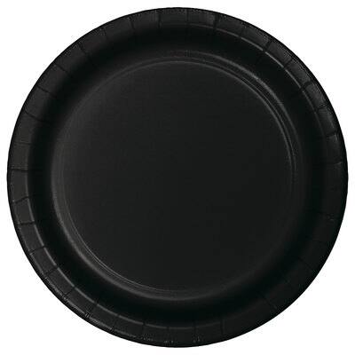 9" Solid Paper Plates, 24ct., Color: Black | Michaels