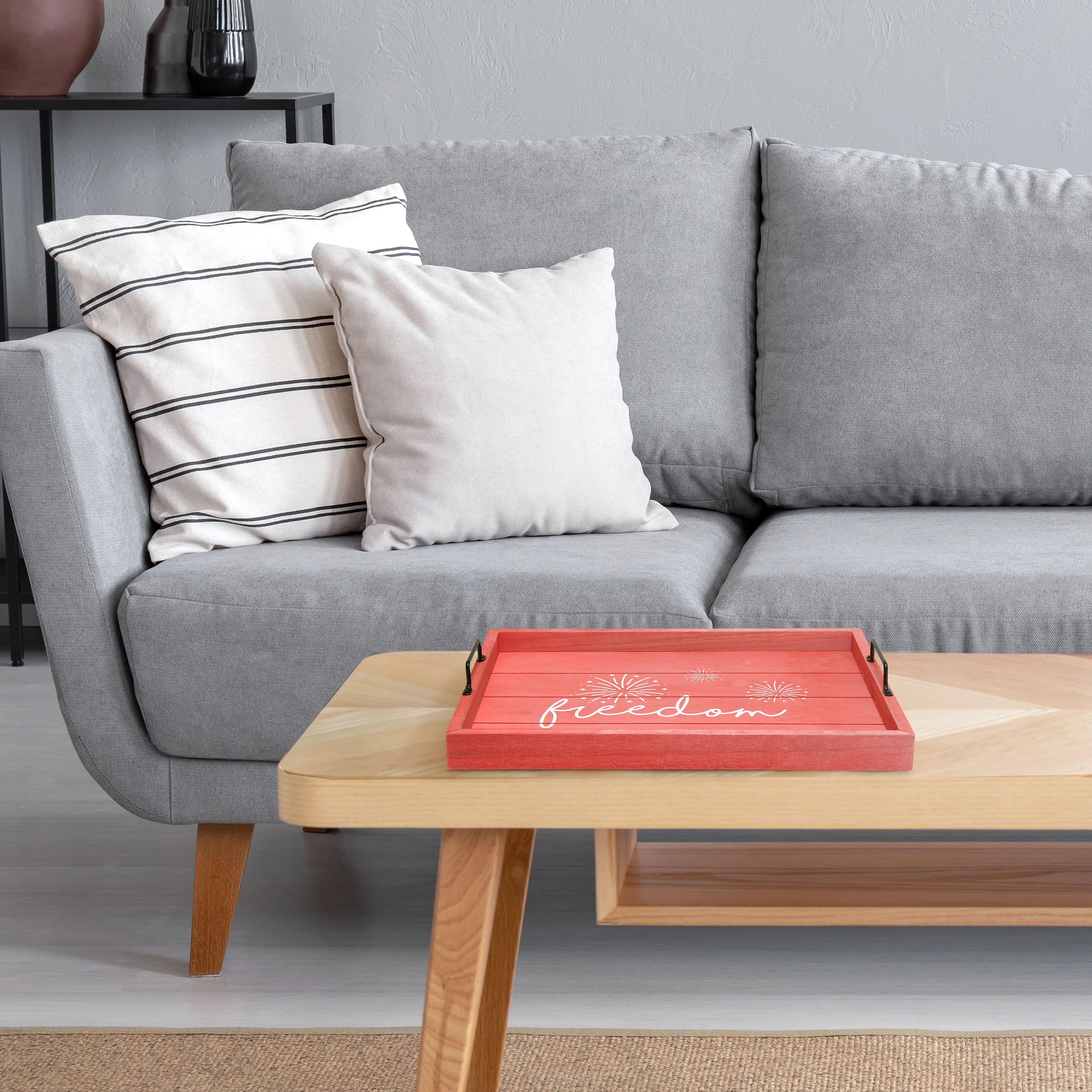 Elegant Designs™ 15.5" Freedom Serving Tray with Handles | Michaels