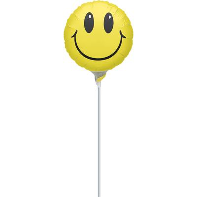 9" Yellow Smile Face Stick Balloon | Michaels