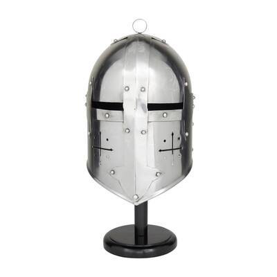 Silver Iron Vintage Helmet, 18" x 9" x 10" | Michaels