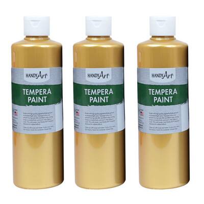 Handy Art® Gold Metallic Tempera Paint, 3ct. | Michaels