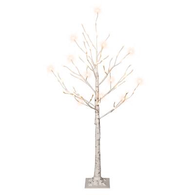 4ft. Pre-Lit White Artificial Artificial Twig Tree, 2ct. | Michaels