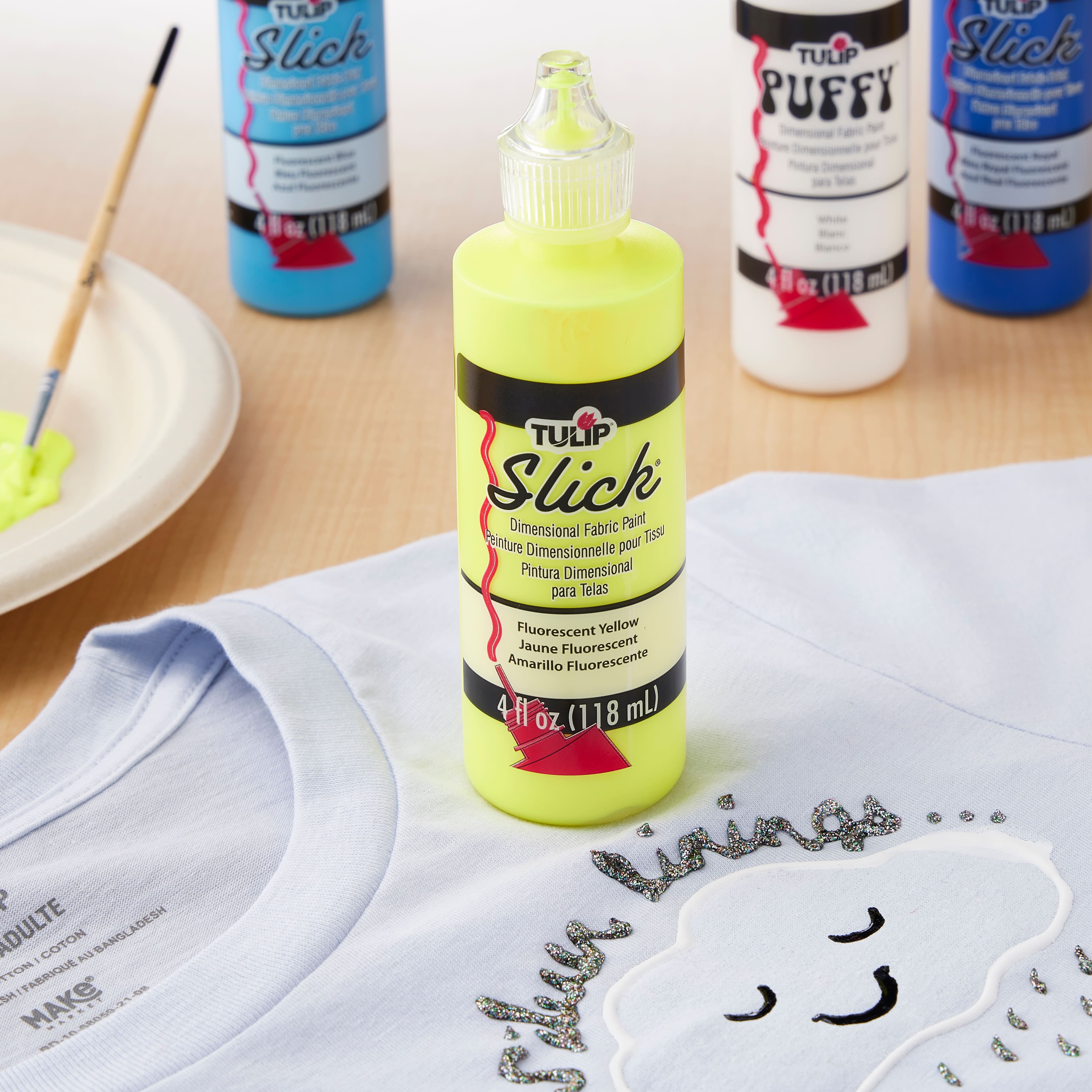 12 Pack: Tulip® Slick® Dimensional Fabric Paint, 4oz. | Michaels