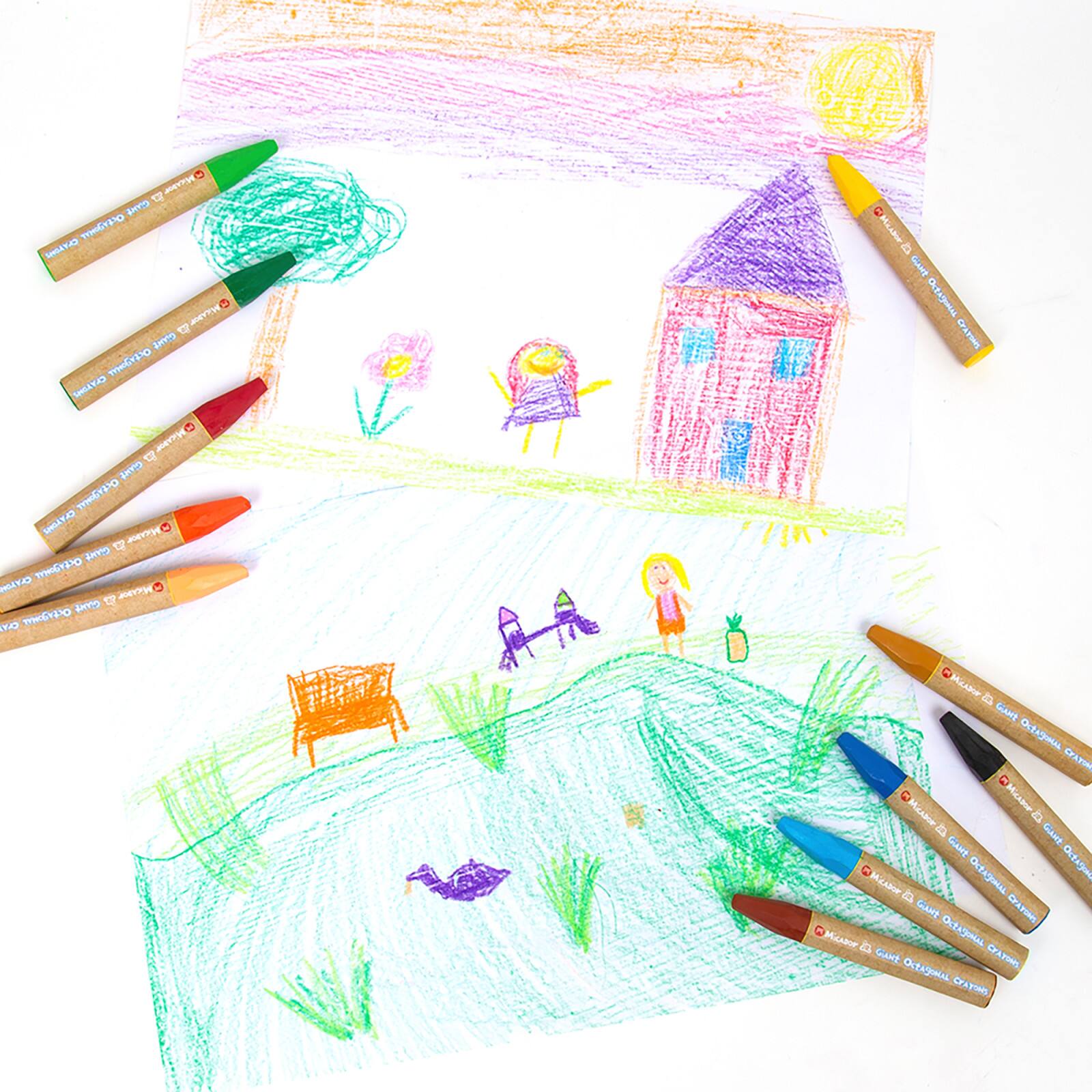 Micador Jr. Giant Octagonal Crayons Set | Michaels
