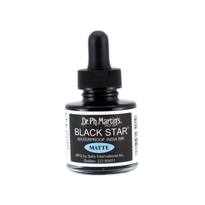 Dr. Ph. Martin's® Black Star® Waterproof India Ink, Matte | Michaels