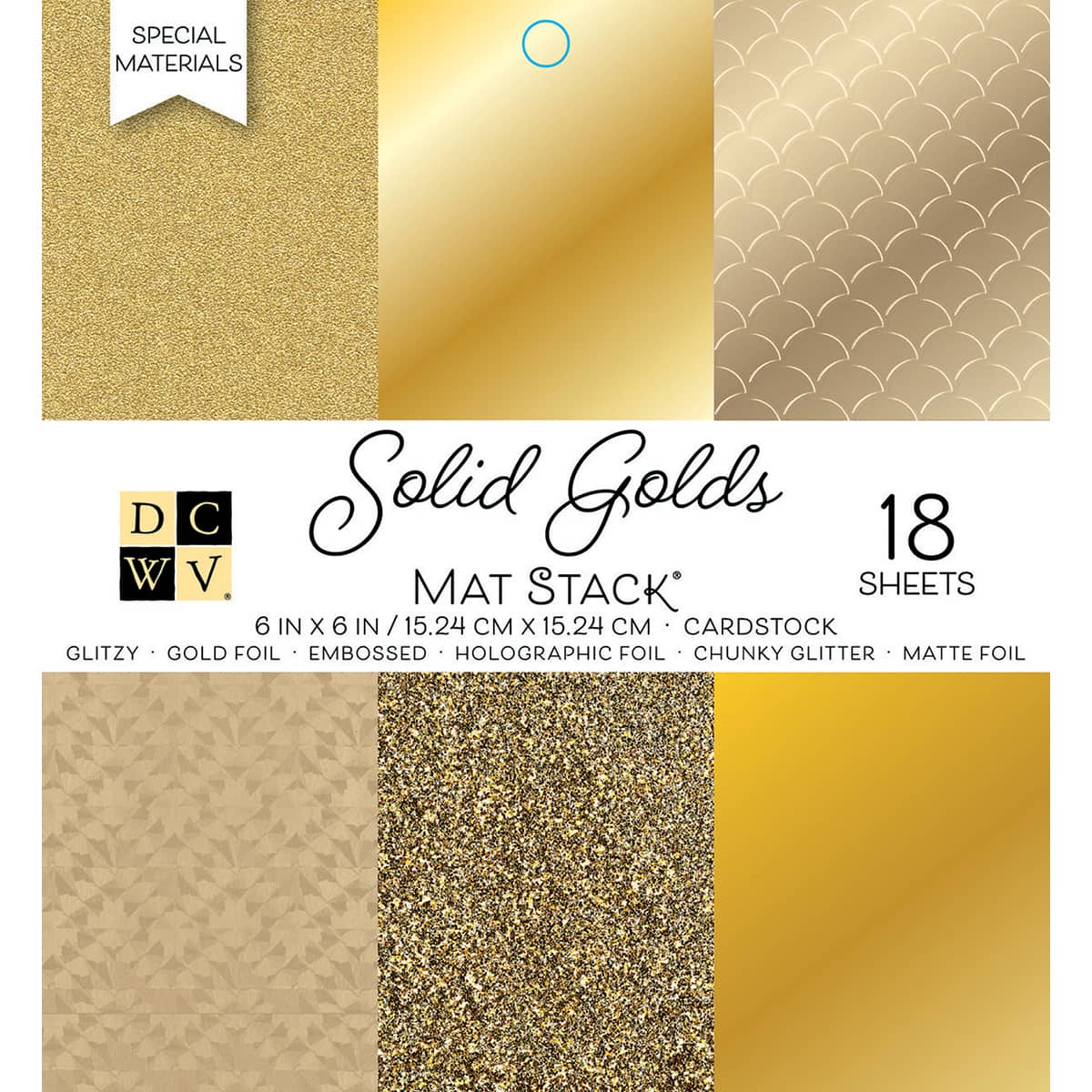 DCWV® Solid Golds Mat Stack® Cardstock Paper Pad, 6" x 6" | Michaels