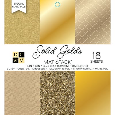 DCWV® Solid Golds Mat Stack® Cardstock Paper Pad, 6" x 6" | Michaels