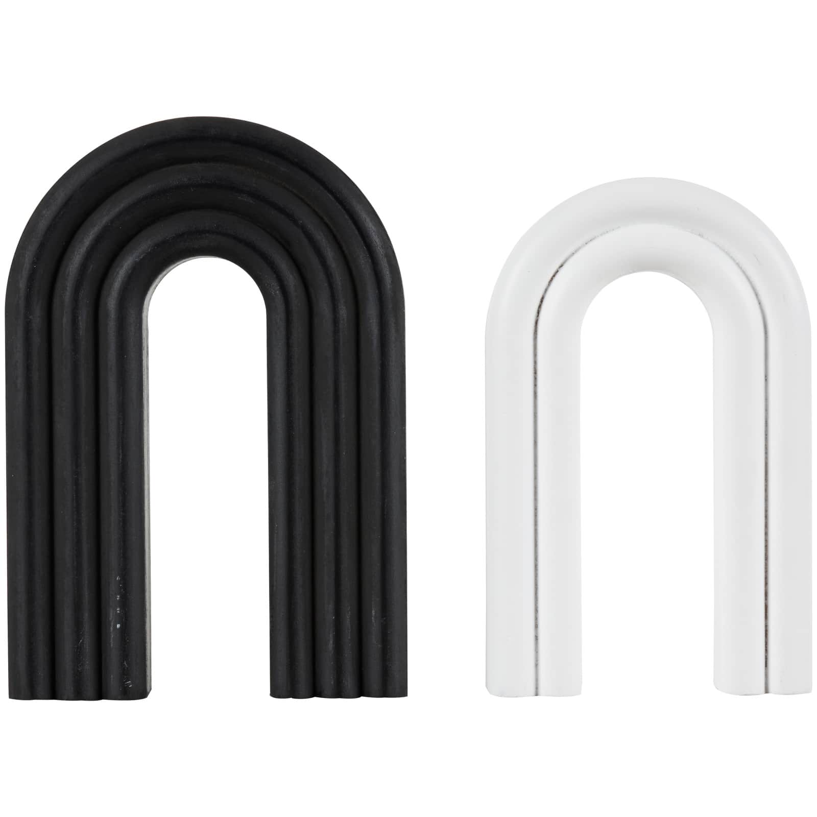 Black & White Geometric Layered Arch Sculpture Set | Michaels
