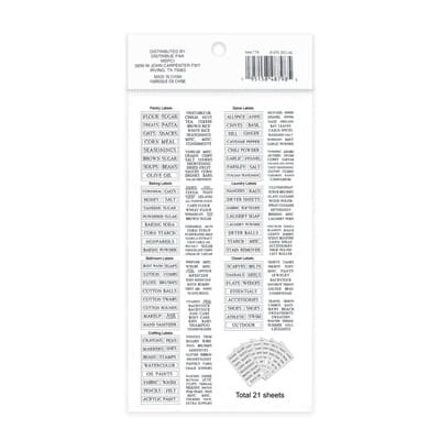 Buy in Bulk - 12 Pack: Clear Rectangle Household Label Stickers by ...