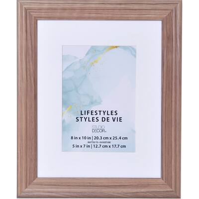 Lifestyles Brown Frame with Mat by Studio Décor®, Size: 8" x 10" / 5" x ...