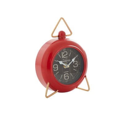 9" Red Metal Farmhouse Table Clock | Michaels