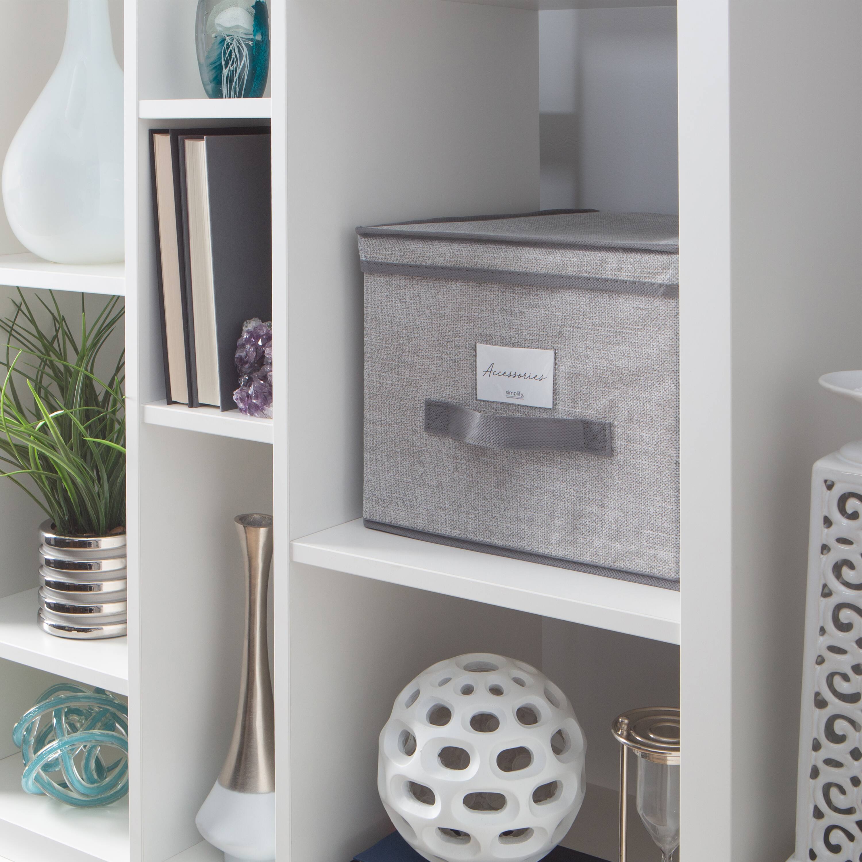 Simplify 12" Heather Gray Storage Box | Michaels