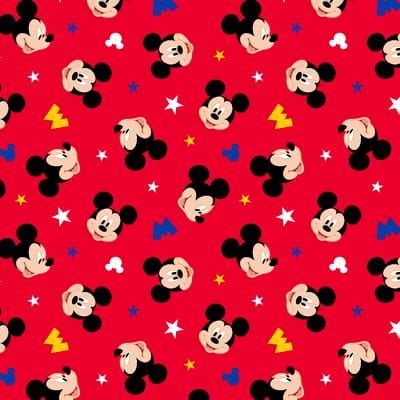 Disney® Mickey Head Toss Cotton Fabric | Michaels