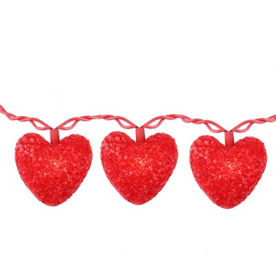10ct. Red Heart String Light Set | Michaels