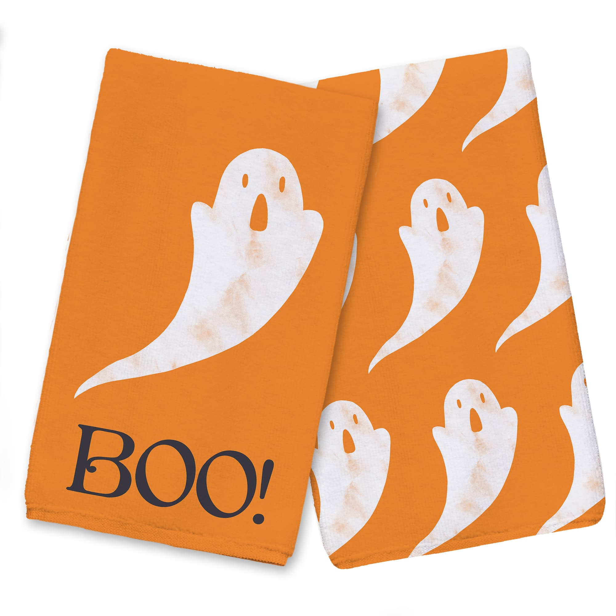 Orange BOO Ghost Tea Towel Set | Michaels