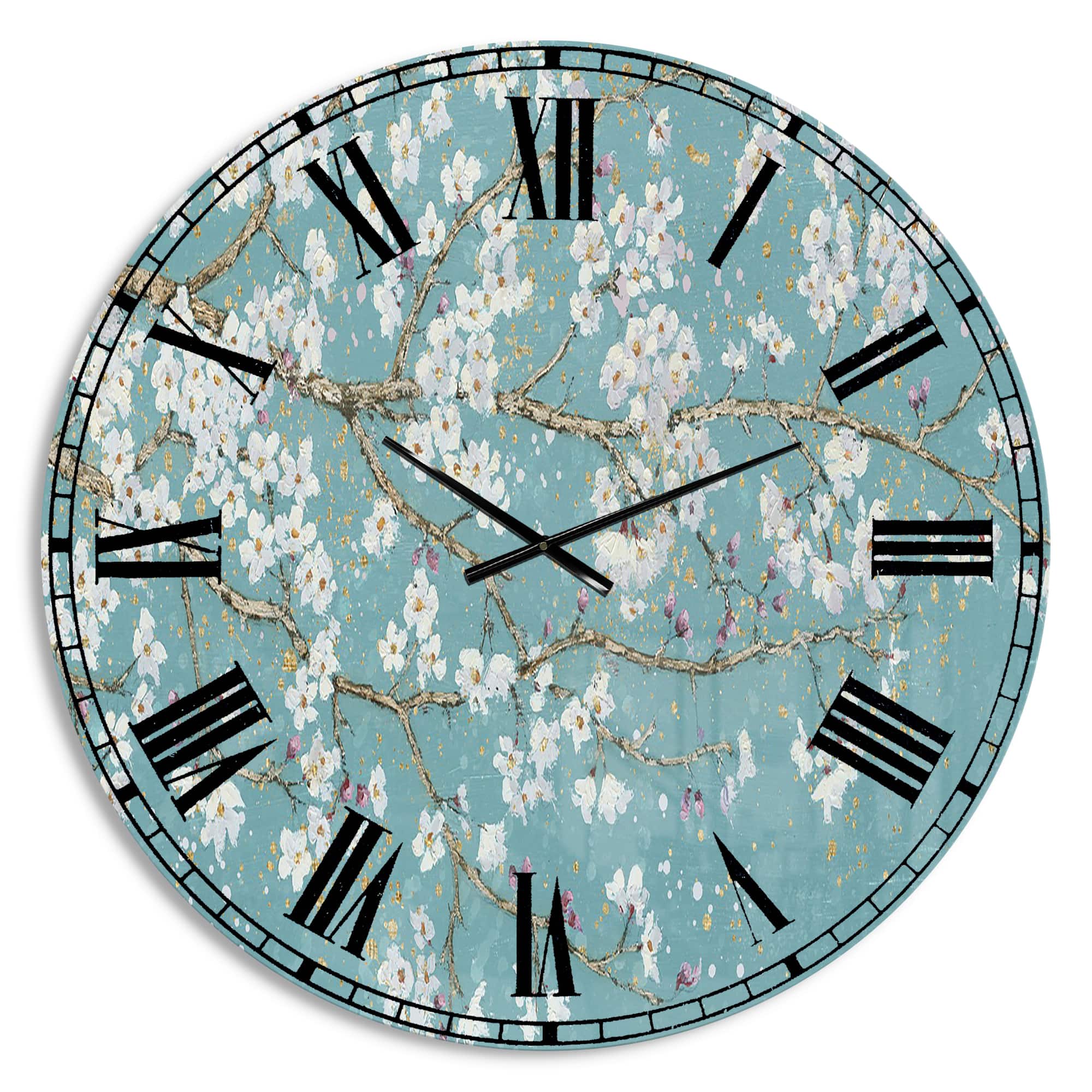 Designart Blue April Tree Wall Clock | Michaels