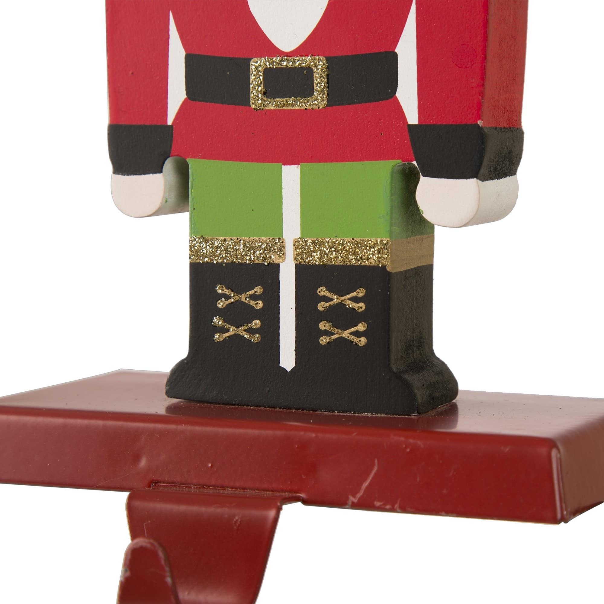 Glitzhome® 7" Nutcracker Stocking Holder Set | Christmas Stockings ...