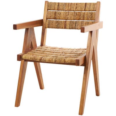 Brown Teak Wood Mid-Century Accent Chair | Michaels