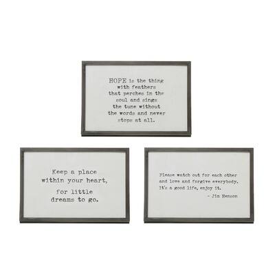 6" Metal & Glass Life Quotes Framed Tabletop Décor Set | Michaels