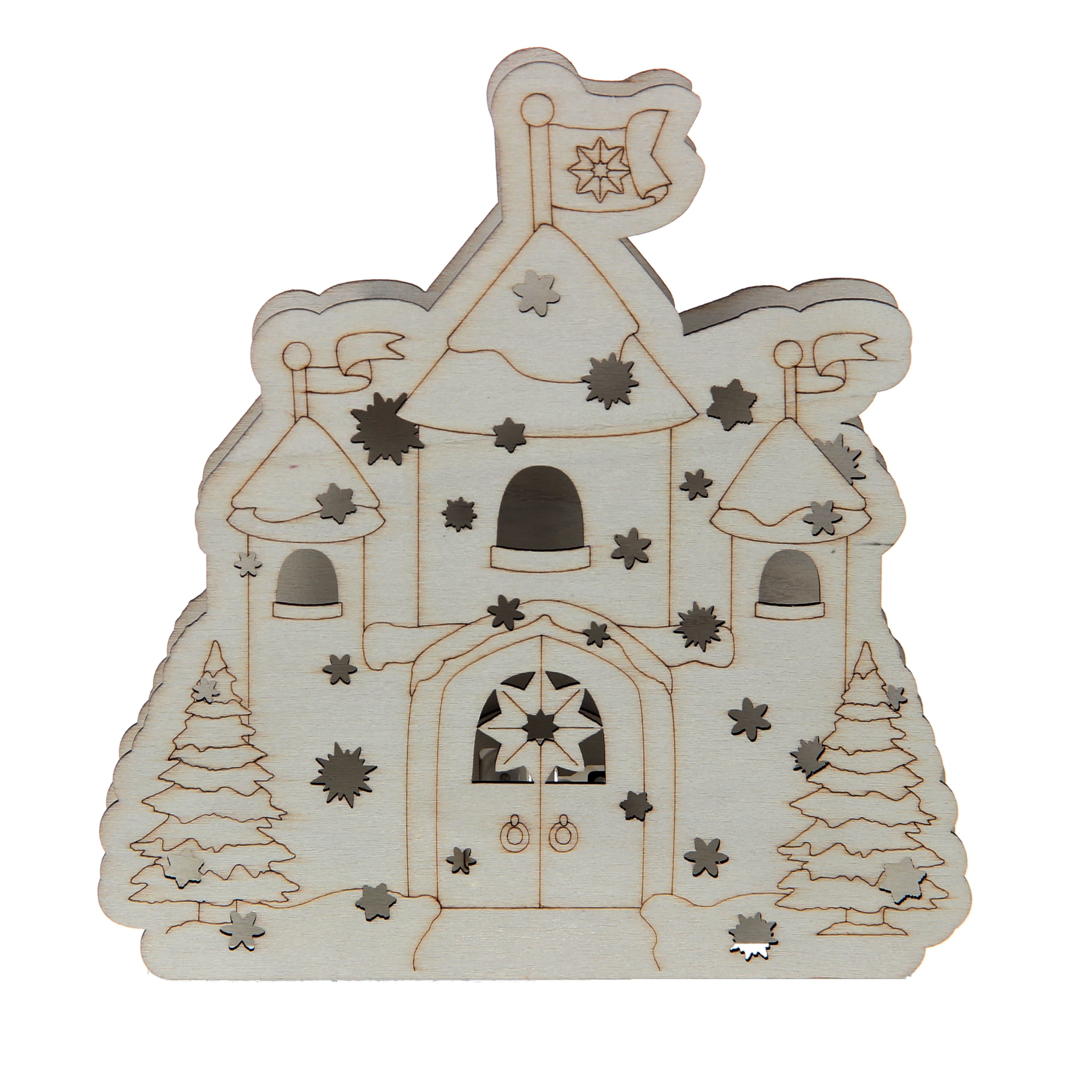 6.5" DIY Castle LED Wood Décor by Make Market® | Michaels