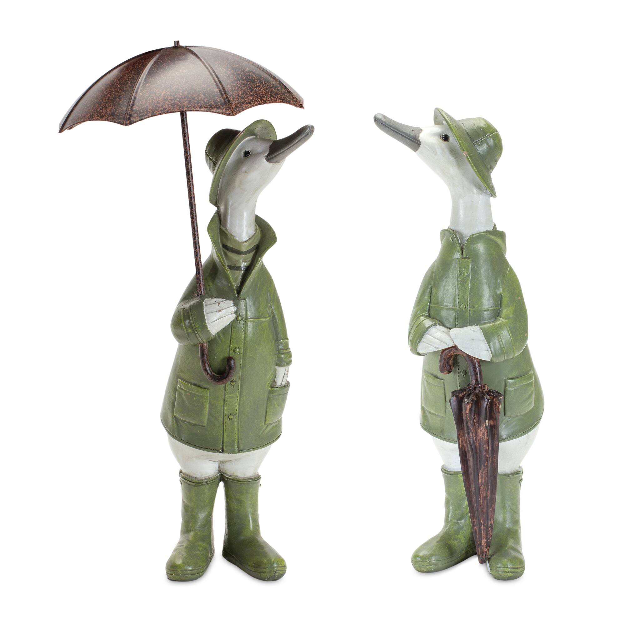 Duck Figurine with Umbrella Set | Michaels