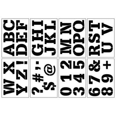 Alphabet Block Caps Stencils, 7" x 10" by Craft Smart® | Michaels