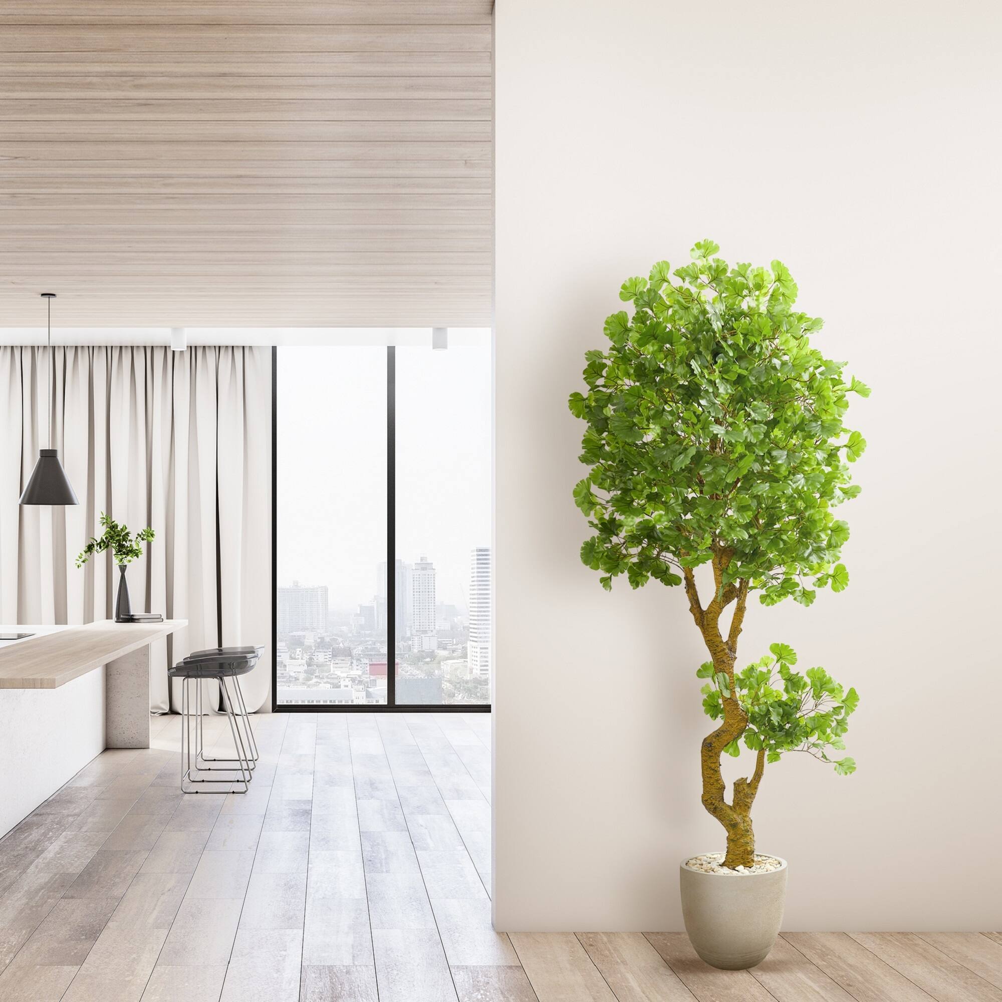 6.5ft. Jingo Artificial Tree in Sand Colored Planter | Michaels