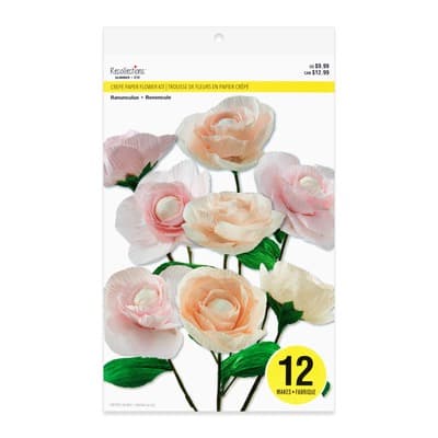 Small Ranunculus Crepe Paper Flower Kit by Recollections™ | Michaels
