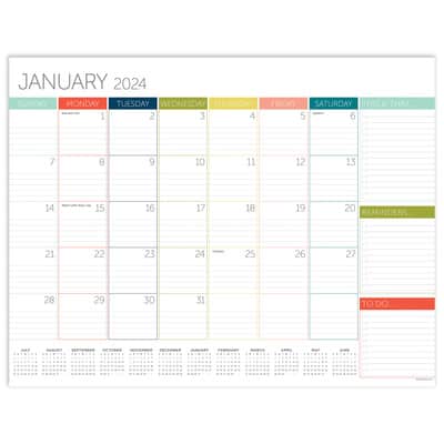 TF Publishing 2024 Rainbow Blocks Medium Desk Pad Monthly Blotter ...