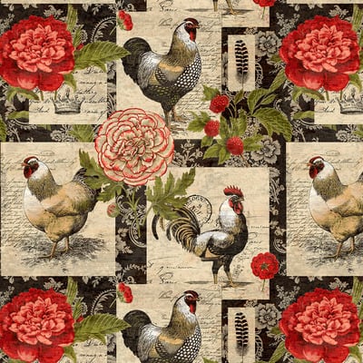 Springs Creative French Rooster Floral Cotton Fabric | Michaels