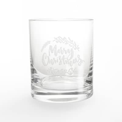 11oz. Merry Christmas Script Whiskey Glass | Michaels