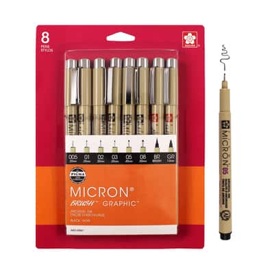 Pigma® 8 Pen Set, Black | Michaels