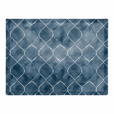 Blue Ogee Pattern 18" x 14" Cotton Twill Placemat | Michaels
