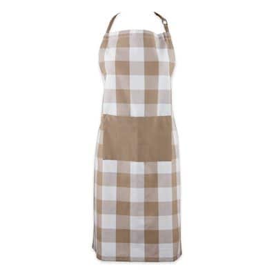 DII® Buffalo Check Chef Apron, Color: Stone | Michaels