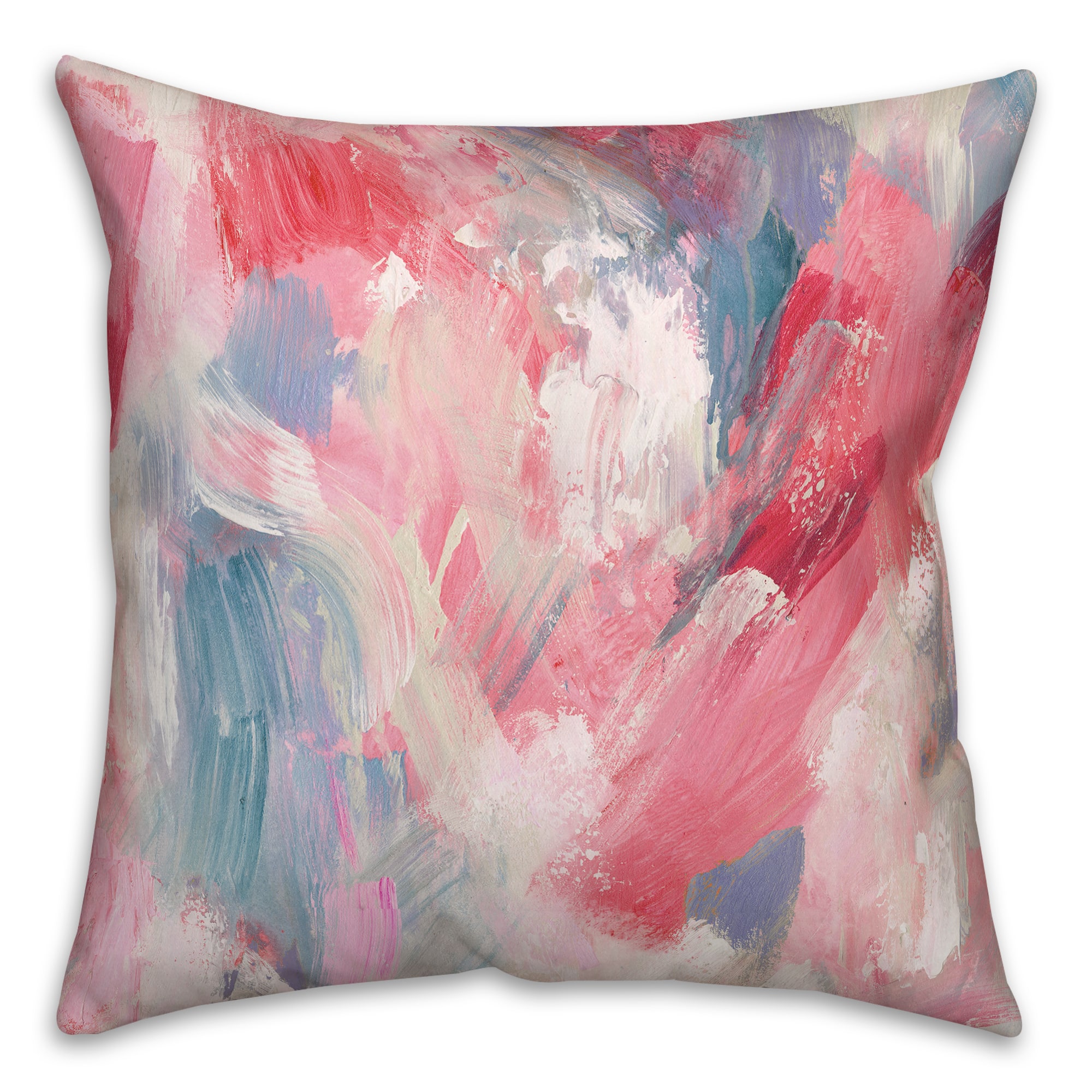 18" Abstract Painterly Pink Spun Poly Pillow | Michaels