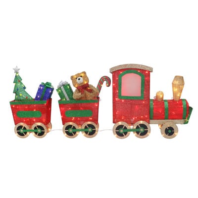 6ft Lighted Outdoor Wire Frame Train with Presents | Michaels