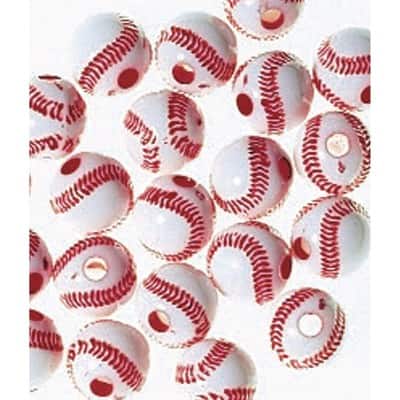 S&S® Worldwide Baseball Plastic Beads, 12mm | Michaels